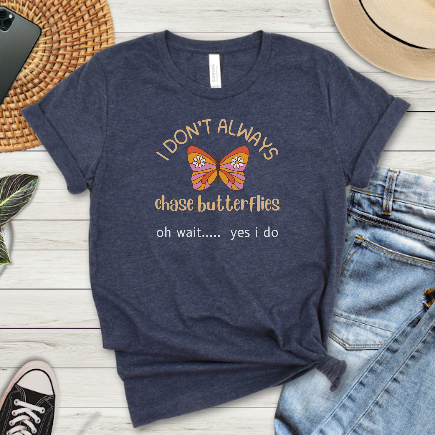 Butterfly Chaser Premium Tee – Two Wings and Some Pollen